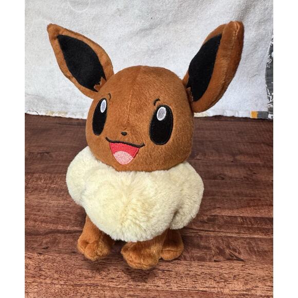 Tomy | Toys | Pokemon Eevee 7 Plush Tomy 27 Mouth Eyes Open Stuffed ...